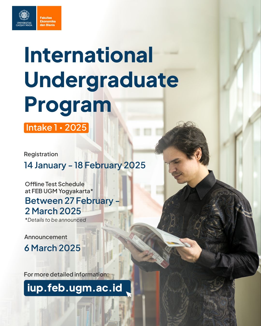 First Intake IUP 2025 has been opened! – International Undergraduate ...